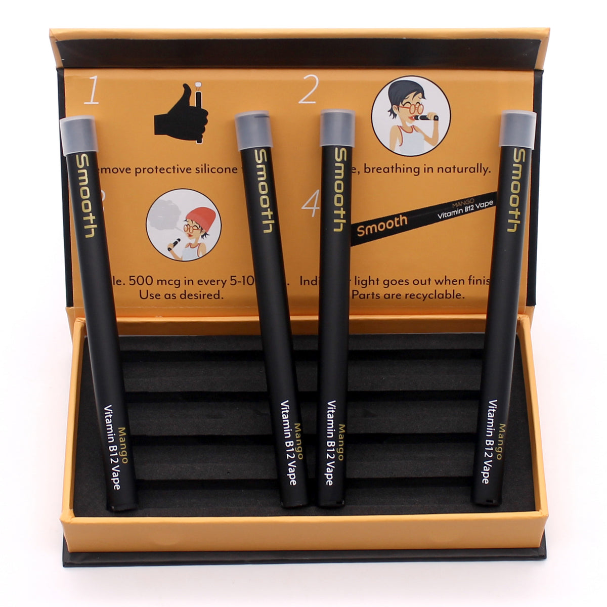 Smooth Vitamin B12 Inhaler Aromatherapy for Energy (Mango Flavor ...